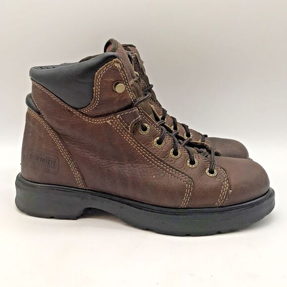 Shoes | Ce Schmidt Workwear Boots Womens 75m Brown Leather Lace Up ...
